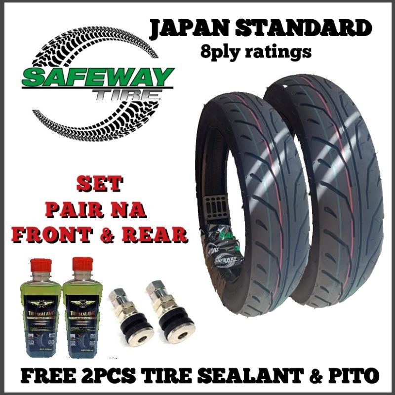 SAFEWAY TIRE/TUBELESS (SF008)SIZE:14 SET REAR & FRONT 8PLY JAPAN ...