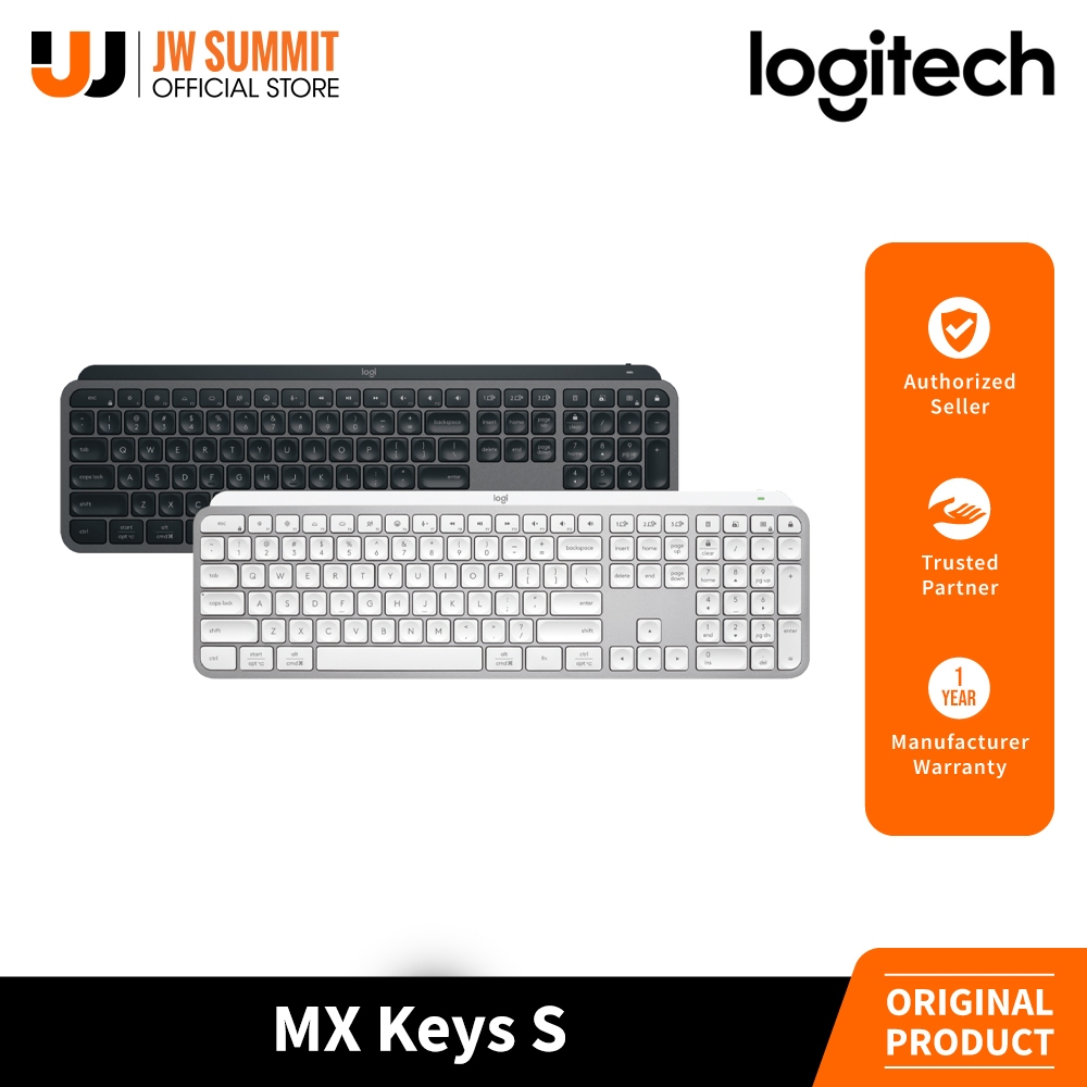 Logitech MX Keys S Multi-Device Ergonomic Design Advanced Wireless Illuminated Keyboard | Shopee ...