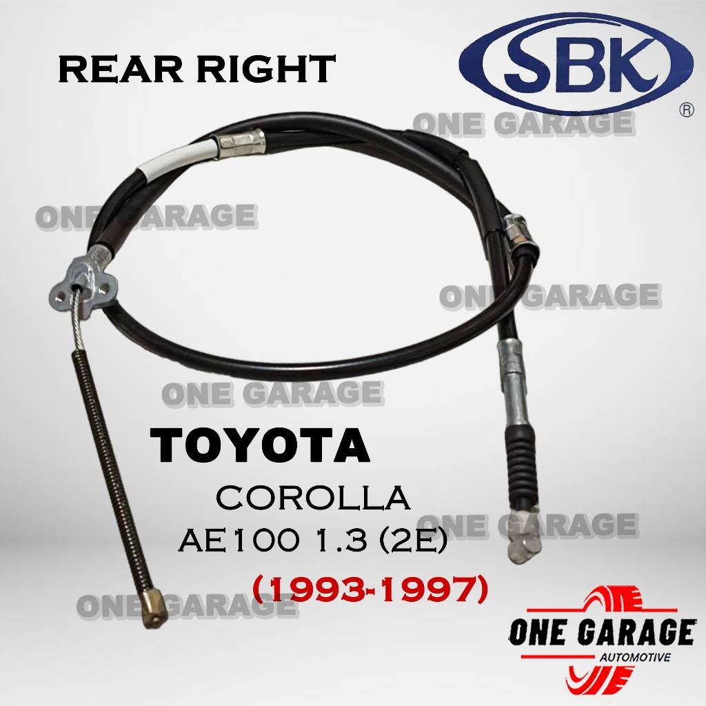 Hand Brake Cable REAR For TOYOTA COROLLA AE100 1.3 (2E) (1993-1997 ...