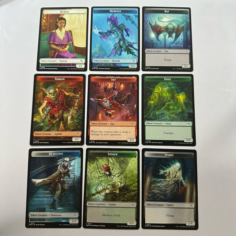 HUMAN MERFOLK BAT GOBLIN IMP OOZE DETECTIVE SPIDER SPIRIT TOKEN | MKM ...