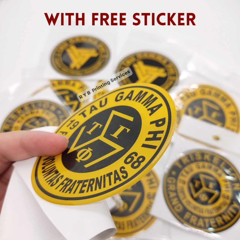 Triskelion Tau Gamma Phi Rubberized Embossed Sticker Decals (Sold Per ...