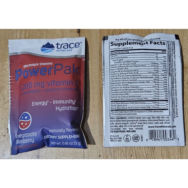 PowerPak 1200mg Vitamin C with Electrolytes, Minerals, Vitamins in 5 ...