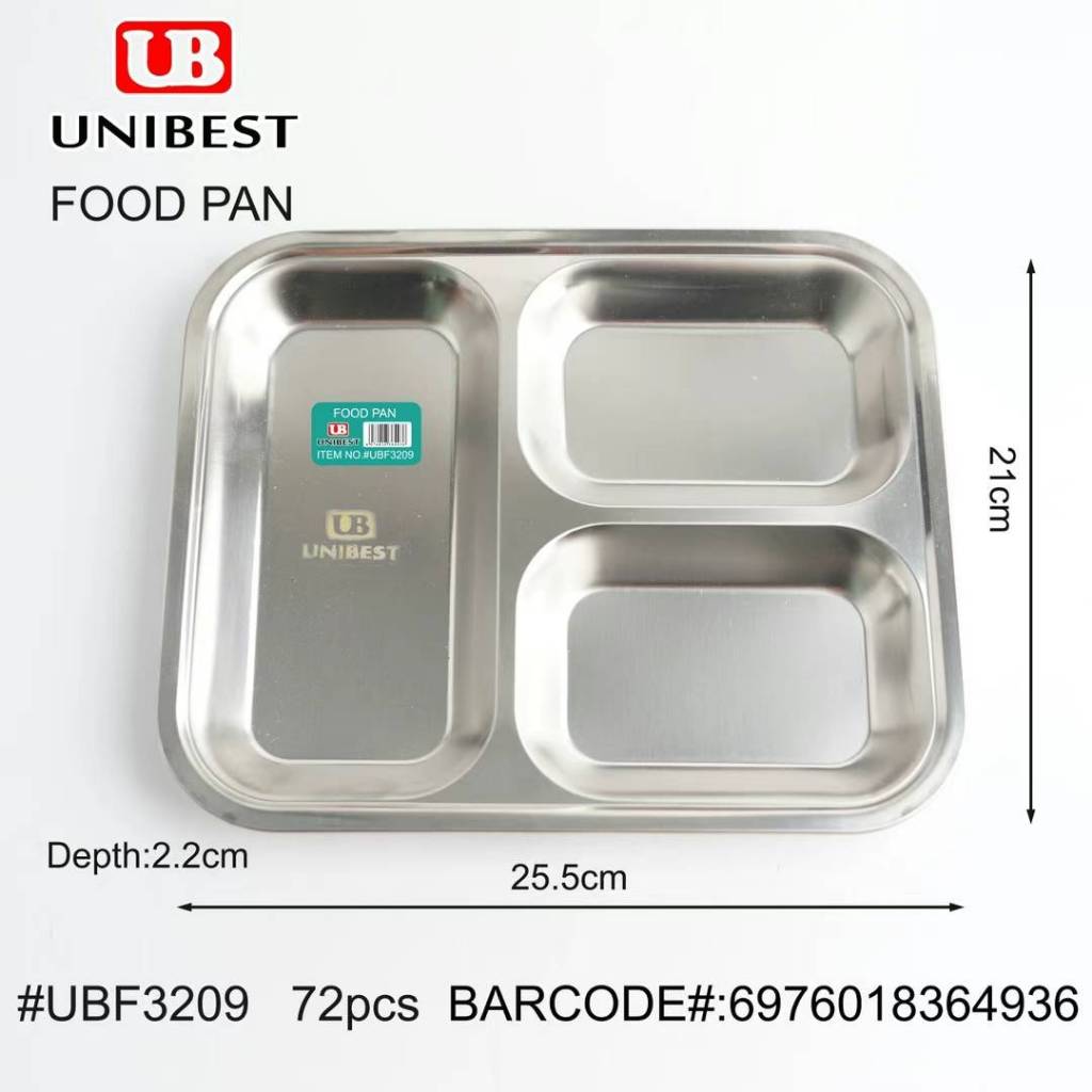 Unibest Bento Stainless Steel Plate | Shopee Philippines