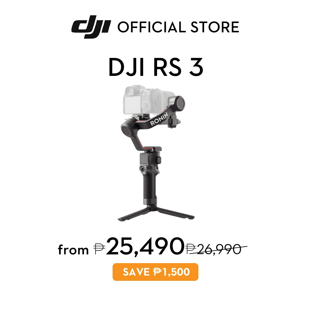 DJI RS 3: 3-Axis Gimbal Stabilizer for DSLR and Mirrorless Camera, 3kg ...