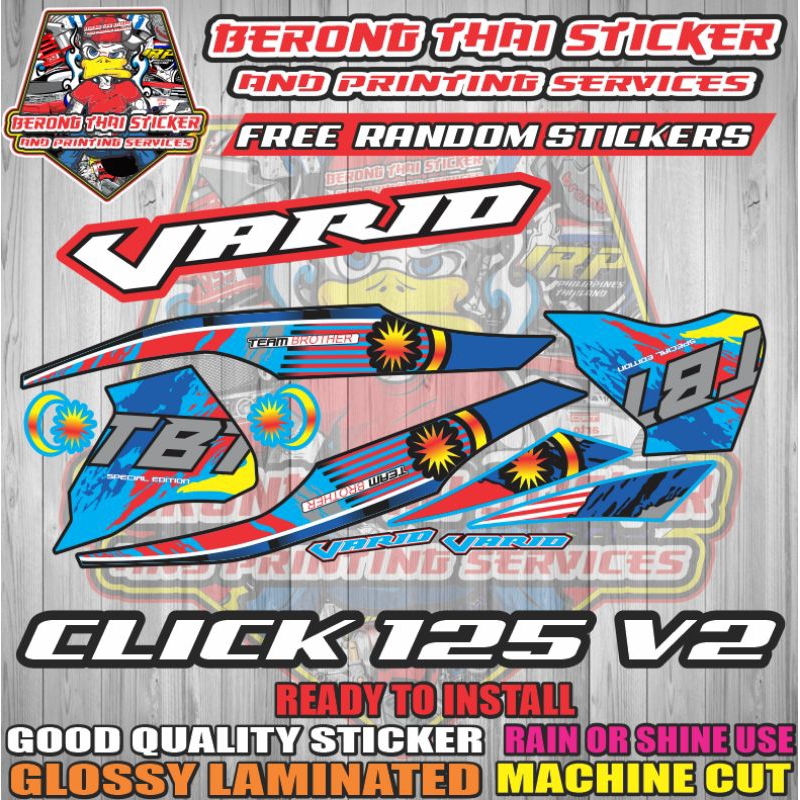 Honda Click 125 V2 Malaysian Concept Decals | Shopee Philippines