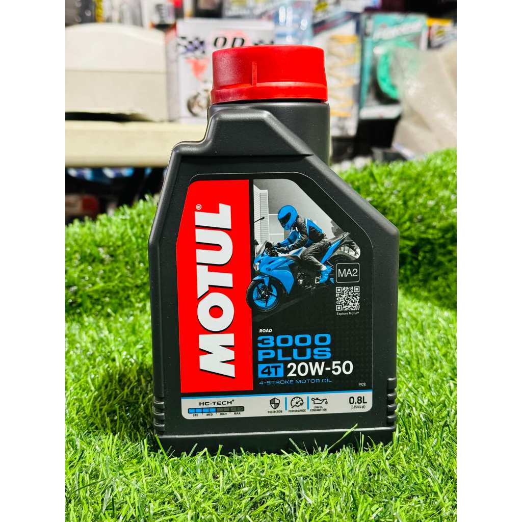 MOTUL 3000 PLUS 4T 20W50 Motorcycle Engine Oil 1Liter and 800ml 1pc ...