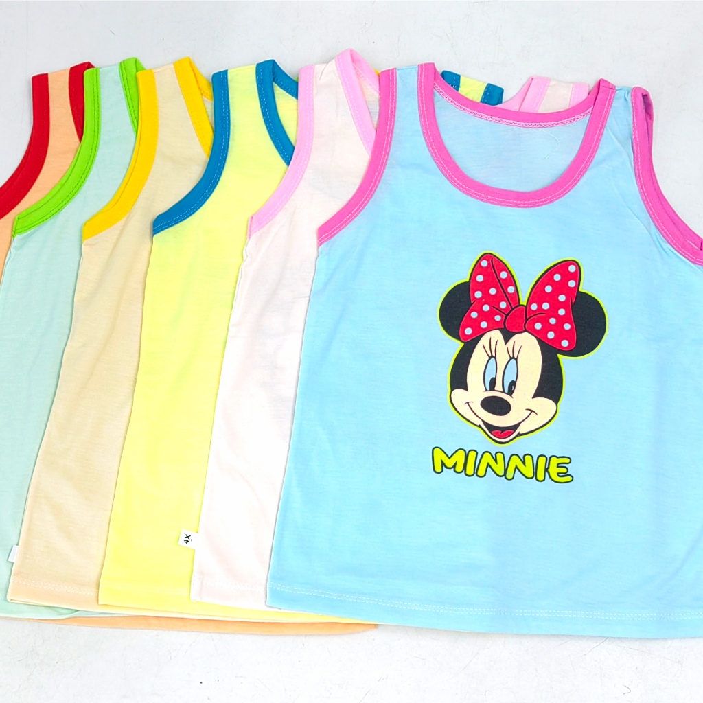 Bundle Kids Sando for Girl Asstd. Print 6pcs/pack -Cotton Makapal ...