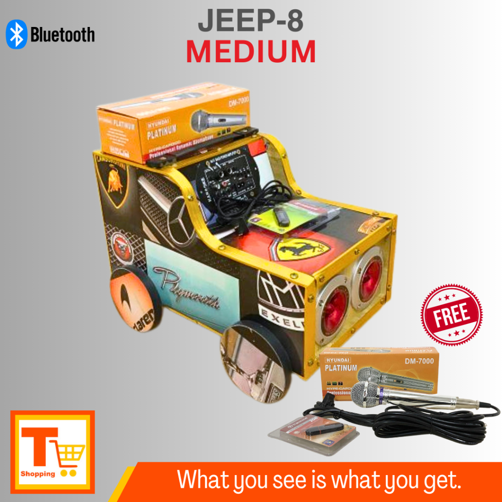 JEEP STYLE MINI VIDEOKE/KARAOKE BLUETOOTH SPEAKER WITH PLATINUM ...