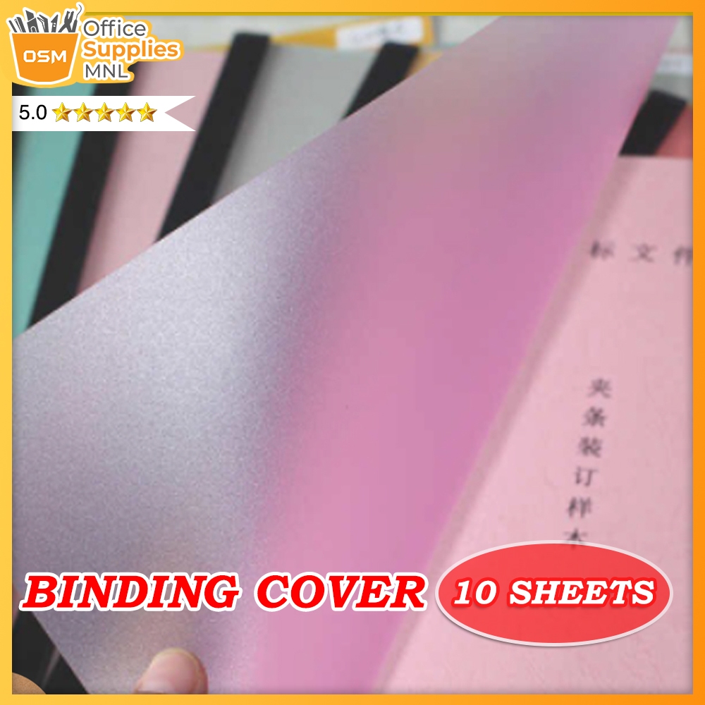 10pcs PP Binding Cover Colored Matte Transparent A5/B5/A4 Cover Binder ...