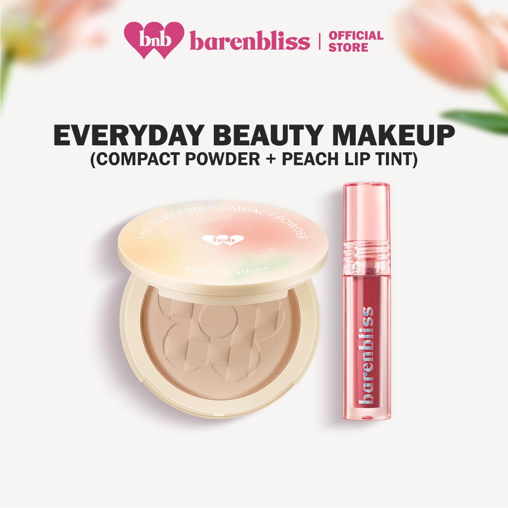 barenbliss BNB Everyday Beauty Make Up l Compact Powder and Peach Lip ...
