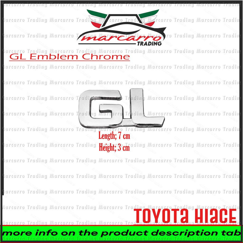 Toyota Hiace GL Emblem (Chrome) 7cm | Shopee Philippines