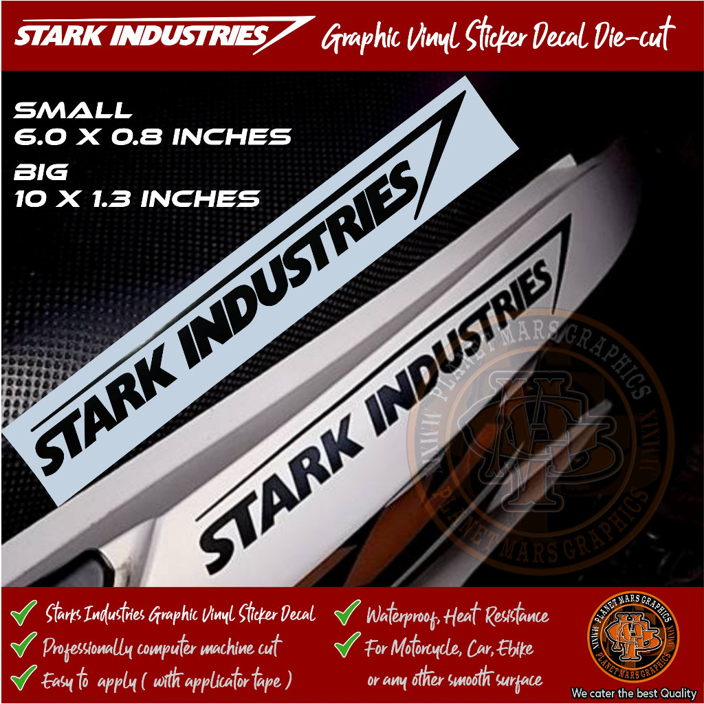 STARK INDUSTRIES STICKER waterproof graphic vinyl automotive sticker ...