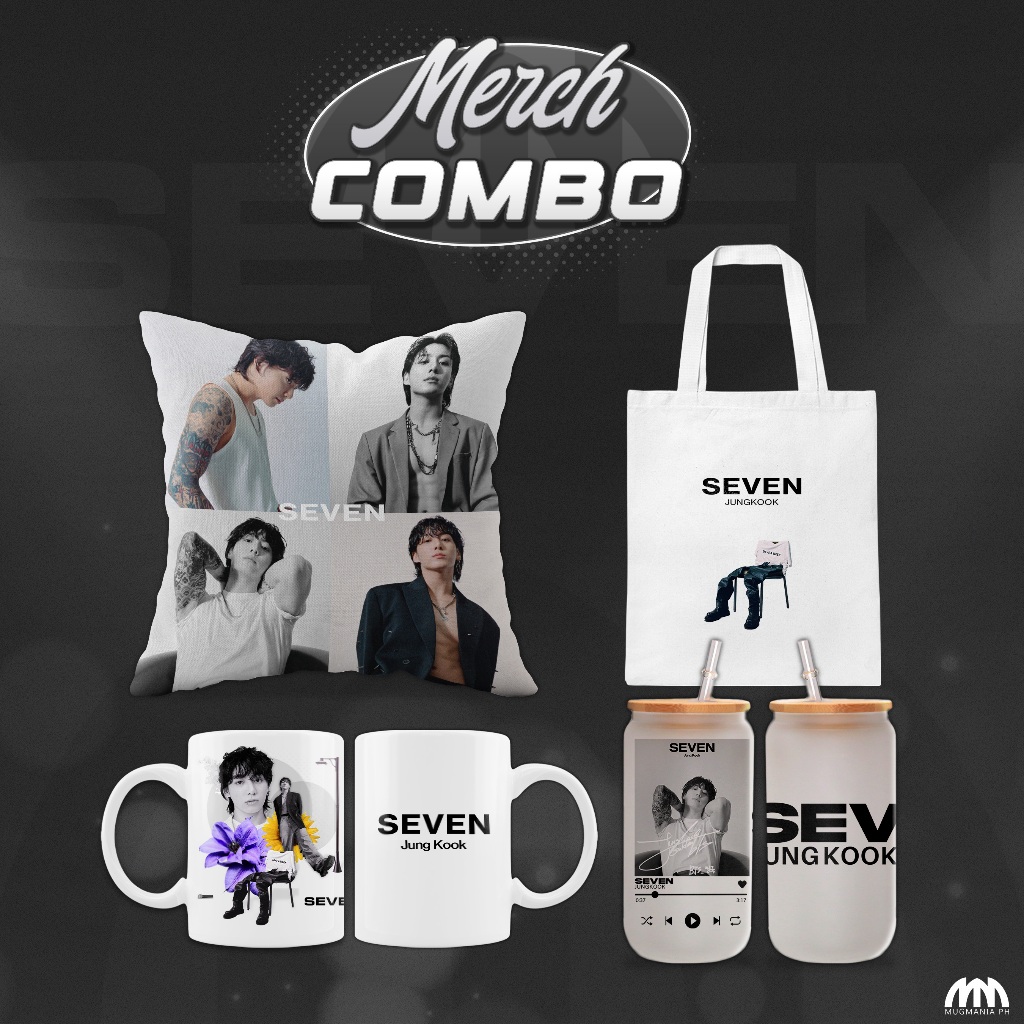 Jungkook Merch Combo - Mugmania - Jungkook - Seven Bundle | Shopee ...