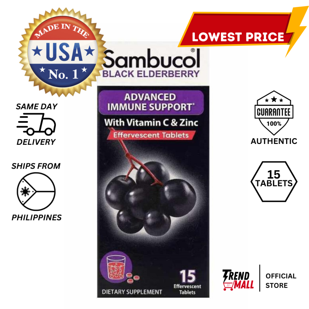 Sambucol, Advanced Immune Support, Black Elderberry, 15 Effervescent ...
