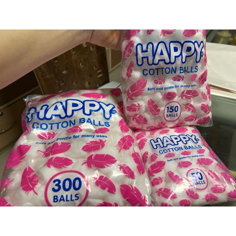 Happy Cotton Balls 50's 150's 300's | Shopee Philippines