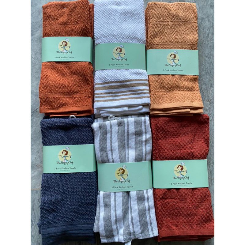 The Sloppy Chef Kitchen Towels 3pack | Shopee Philippines