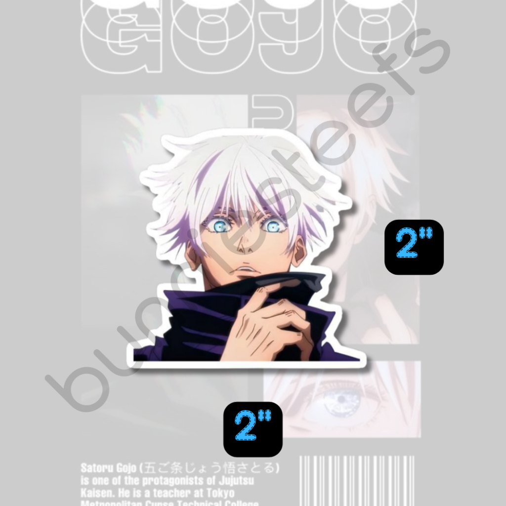 GOJO SATORU Sticker Vinyl - JUJUTSU KAISEN STICKER - WATERPROOF ...