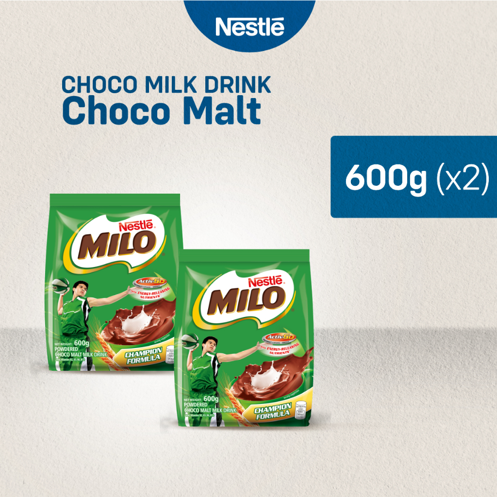 Milo Powdered Choco Malt Milk Drink 600g - Pack of 2 | Shopee Philippines