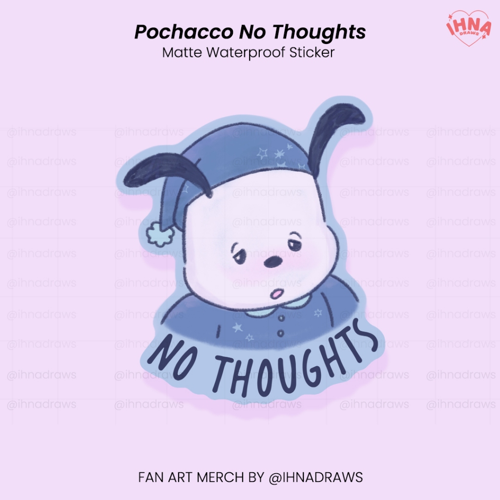 Pochacco Cute Meme Matte Sticker (Tags: pochacco aesthetic deco sticker ...