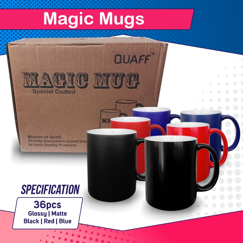 Magic mug matte&glossy (Red, Blue, Black) | Shopee Philippines