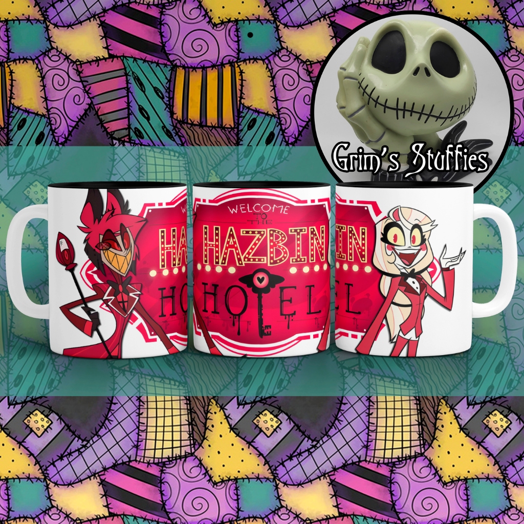 Hazbin Hotel Mug + Alastor, Angel Dust, Charlie Morningstar, Lucifer ...