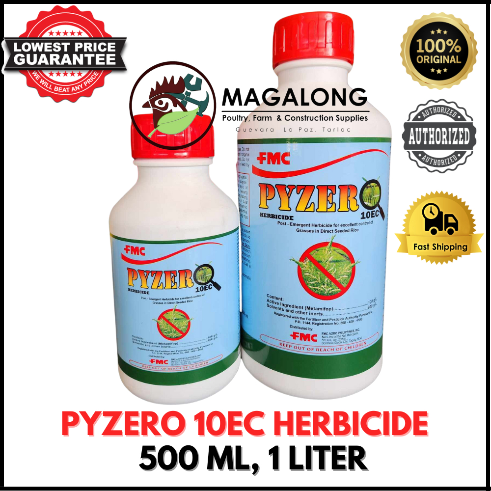 PYZERO 10EC METAMIFOP POST-EMERGENT HERBICIDE BY FMC - 500 ML, 1 LITER ...