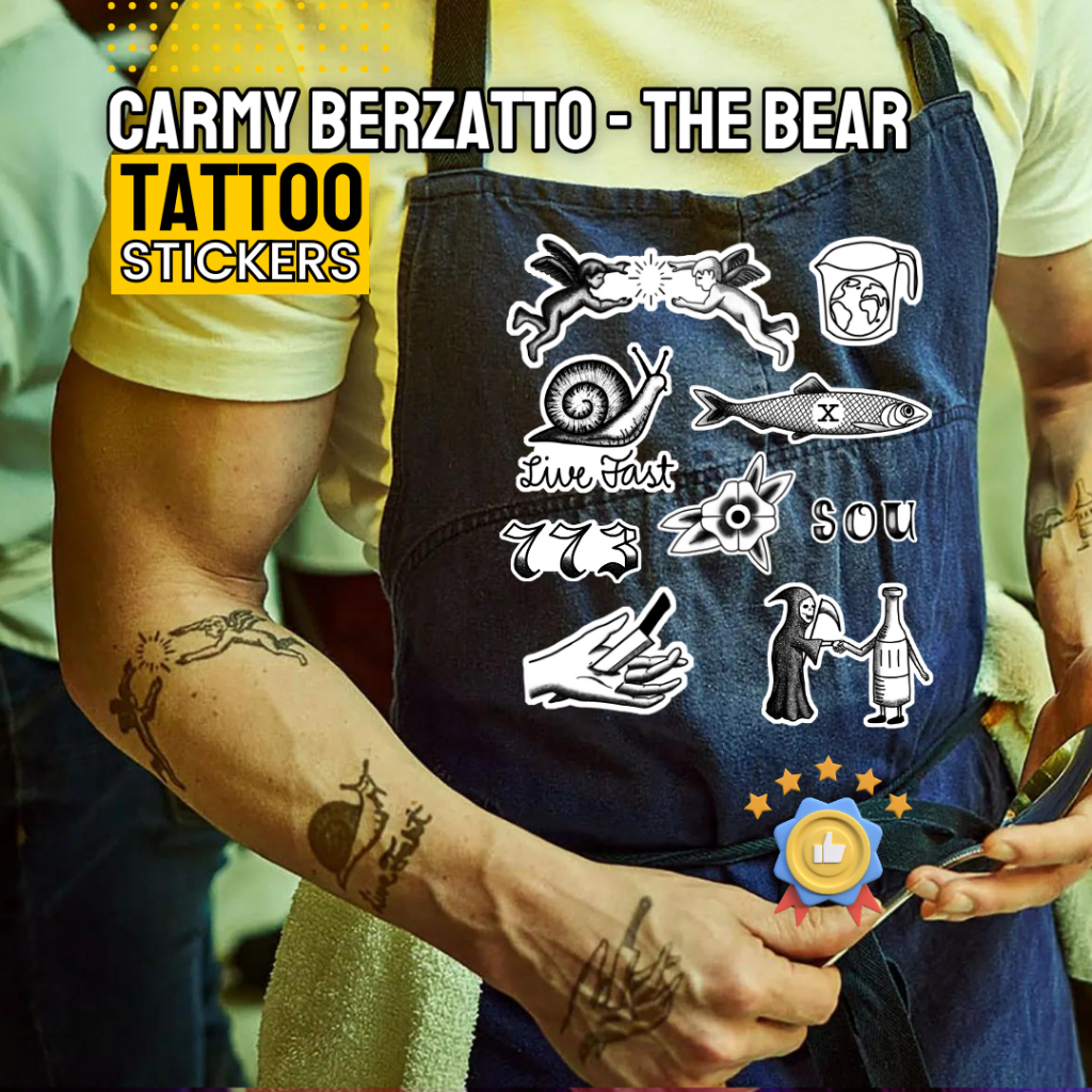 The Bear Carmy Berzatto Inspired Temporary Tattoo Stickers by Tintak Tattoo | Shopee Philippines