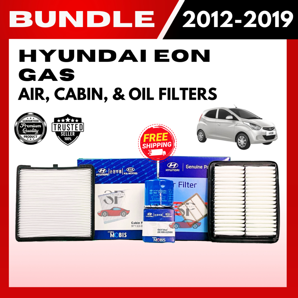 BUNDLE SALE! AIR, CABIN, & OIL FILTERS for HYUNDAI EON GAS (2012-2019 ...