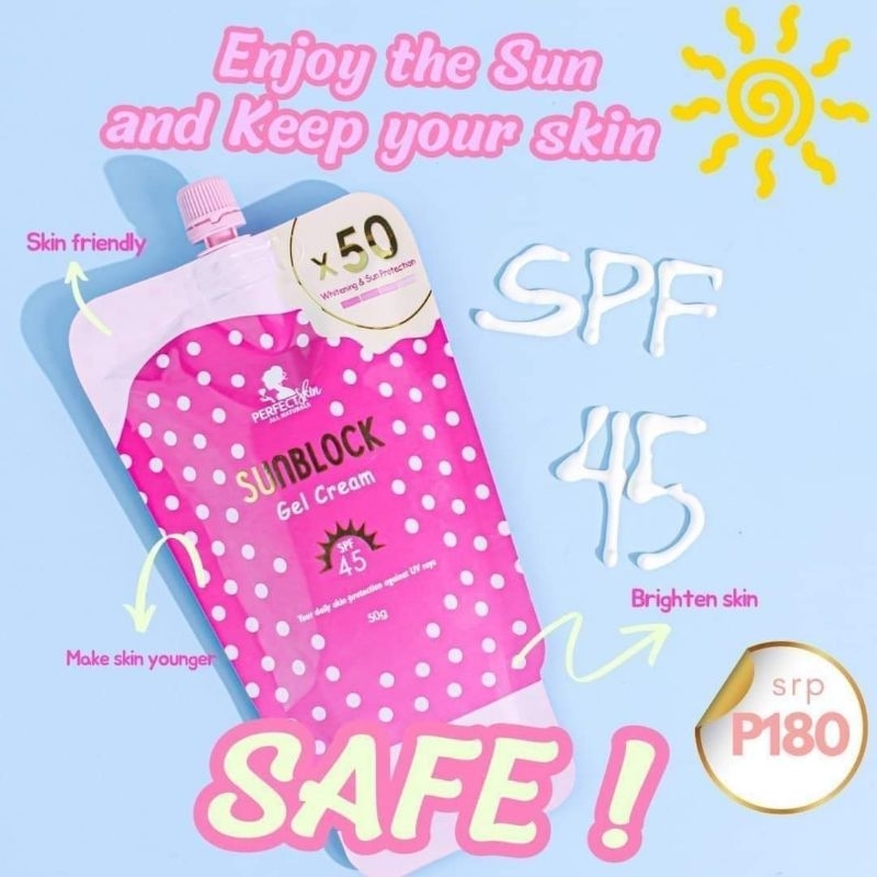 Original Perfect Skin Sunblock Gel Cream 15g or 50g | Shopee Philippines