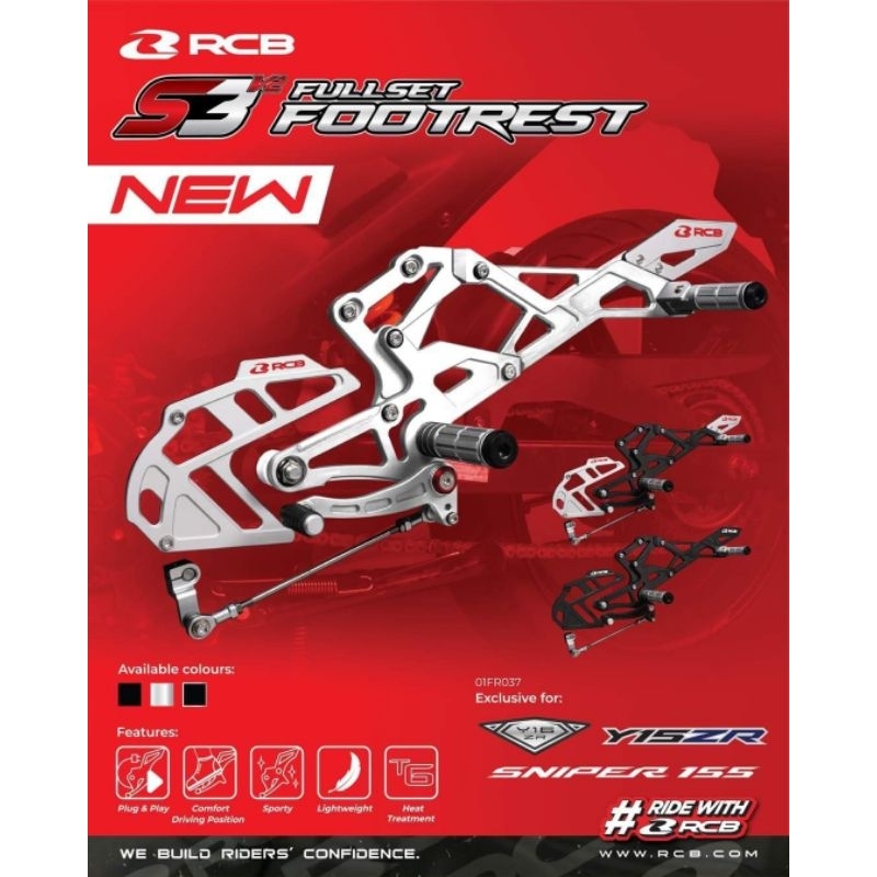 RCB FOOTREST FULL SET S3-V2 | Shopee Philippines