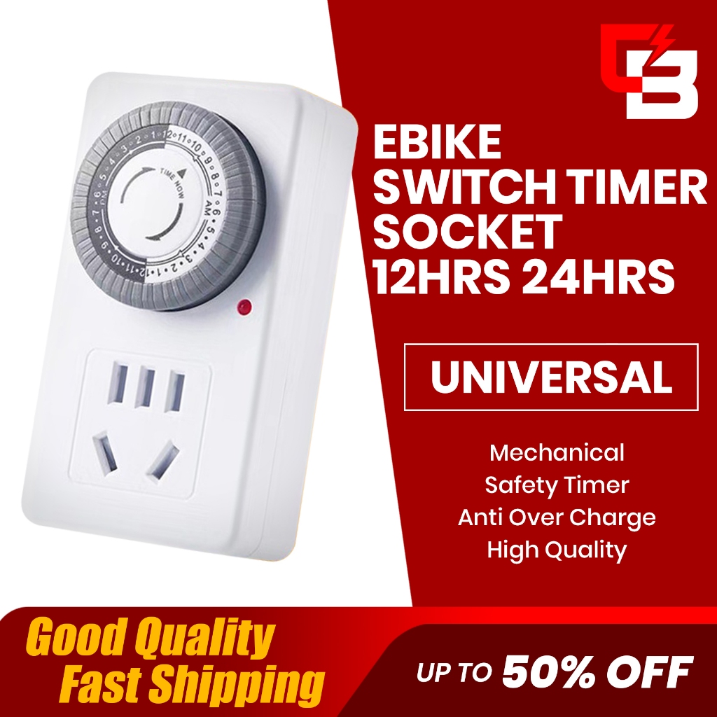 Timer Socket 12hrs 24 hours Mechanical Countdown Anti Overcharging Of ...