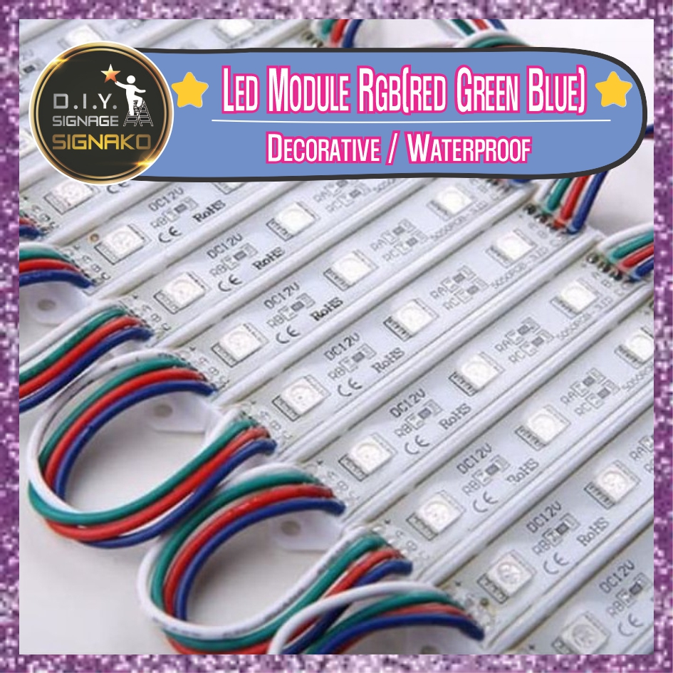 RGB 1) 20pcs Led Module Smd 5050 Rgb (red Green Blue) Waterproof 3led ...