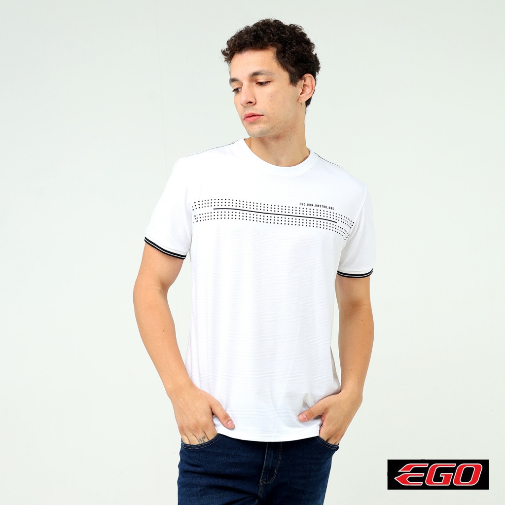 Ego Round Neck Streaky Short Sleeves EST02-0911 | Shopee Philippines