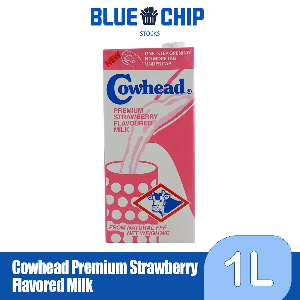 BlueChipsStocks Cowhead Premium Strawberry Flavored Milk 1L | Shopee ...