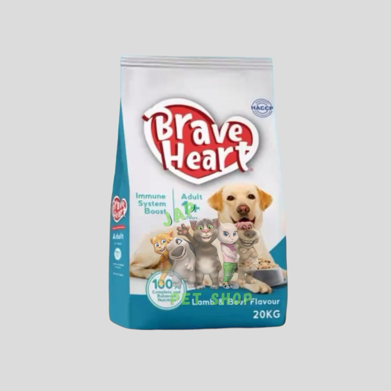 Brave Heart Lamb and Beef Dog Food for Puppy | Adult 1kg | Shopee ...