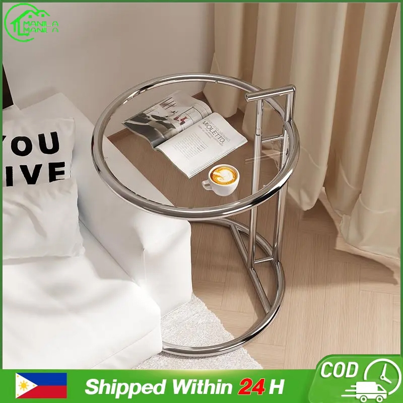 Lift Glass Adjustable Coffee Table Sofa Side Table Bedside Table ...