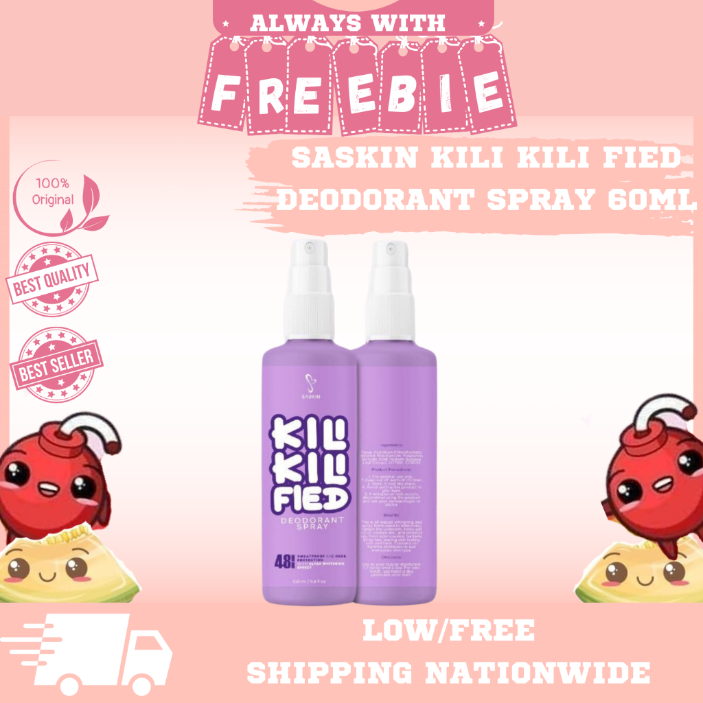 SASKIN KILI KILI FIED DEODORANT SPRAY 60ML | Shopee Philippines