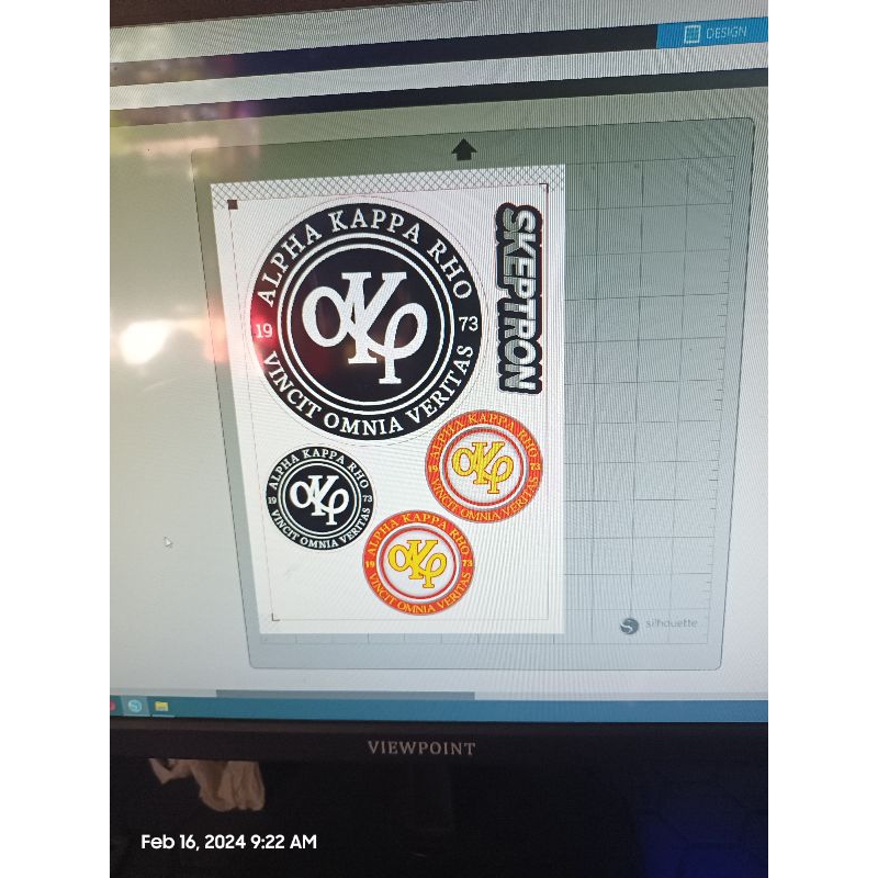 ALPHA KAPPA RHO SKEPTRON HOLOGRAPHIC VINYL STICKER FOR MOTORCYCLES AND ...