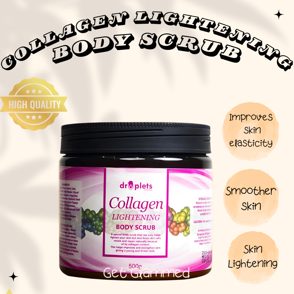 Collagen Lightening Body Scrub 500g. Droplets of Nature | Shopee ...