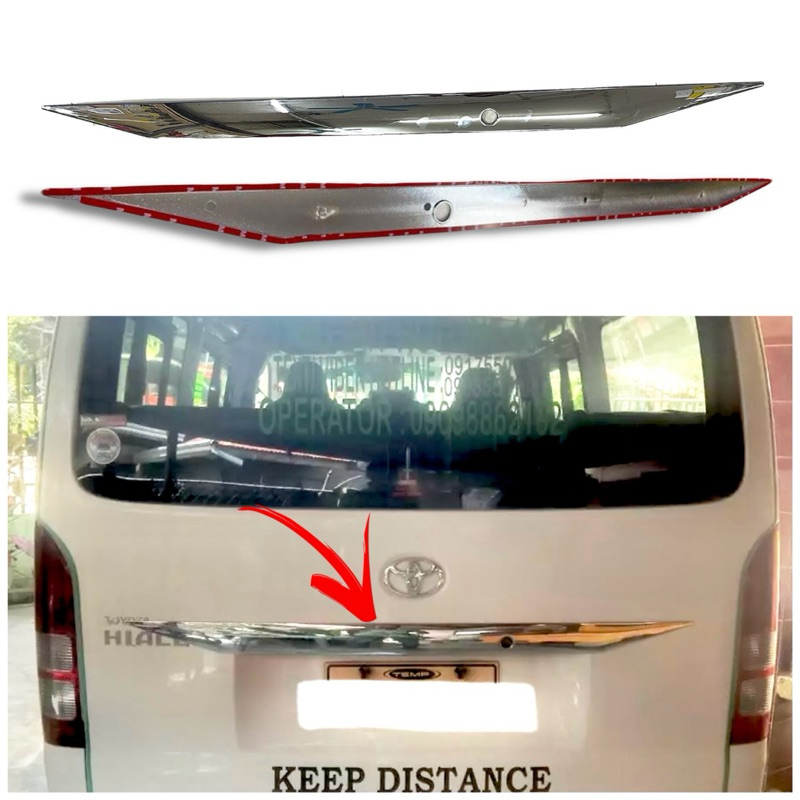 Toyota Hiace Decontent Cargo 2020 - 2024 Trunk Lid Trim Espada | Shopee ...