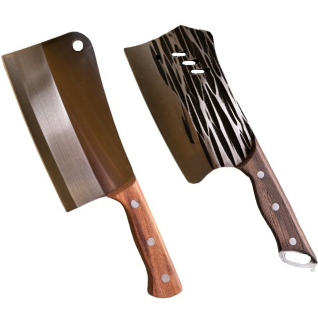 Pangcucina Cleaver Knife Thick Blade Meat Butcher Knife Full Tang Bone ...