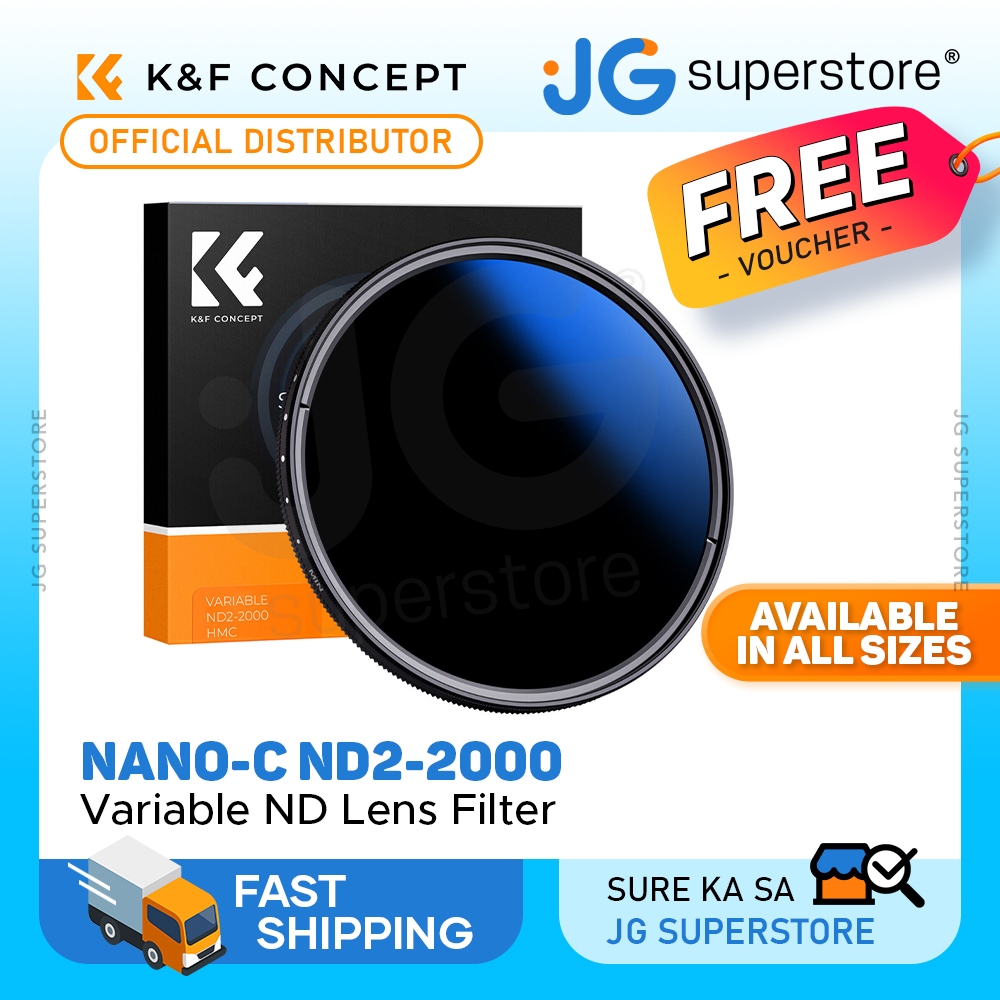 K&F Concept Nano-C Variable ND2-2000 11-Stop Neutral Density Lens ...