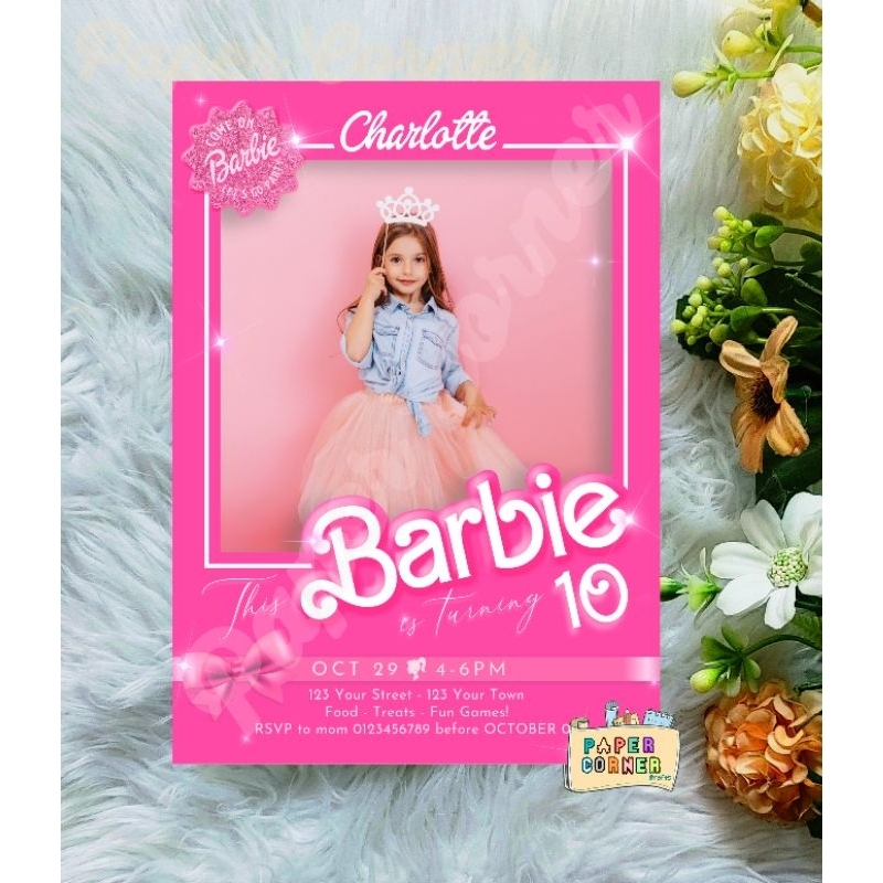 Barbie Box Design Invitation - (Layout Only) | Shopee Philippines