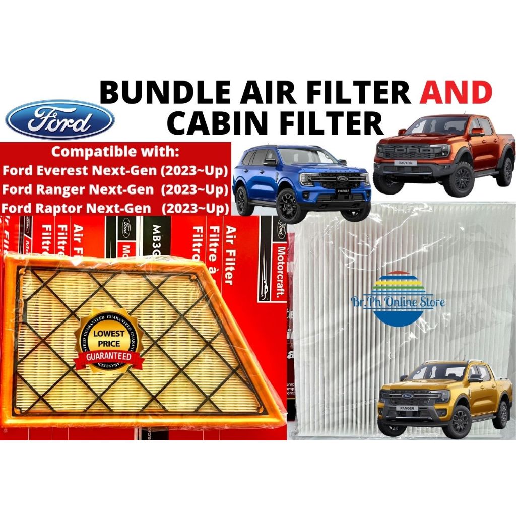 Ford Bundle Filters (Aircon & Engine) for Ford Ranger Next-Gen, Everest ...