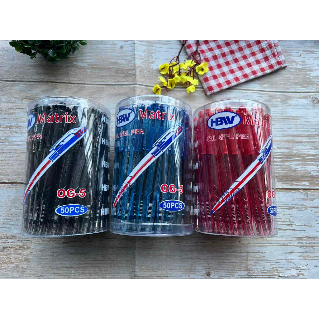 HBW Matrix Oil Gel Pen 0.5m (50pcs) | Shopee Philippines