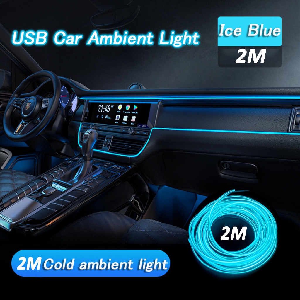 5M Car Interior Atmosphere Light Strip Car LED Decorative Strip Auto ...
