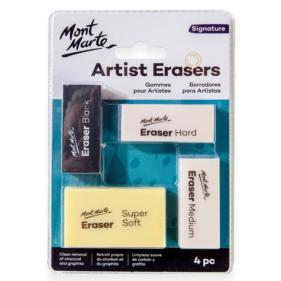 Mont Marte Artist Erasers Signature Pack 4pcs | Shopee Philippines