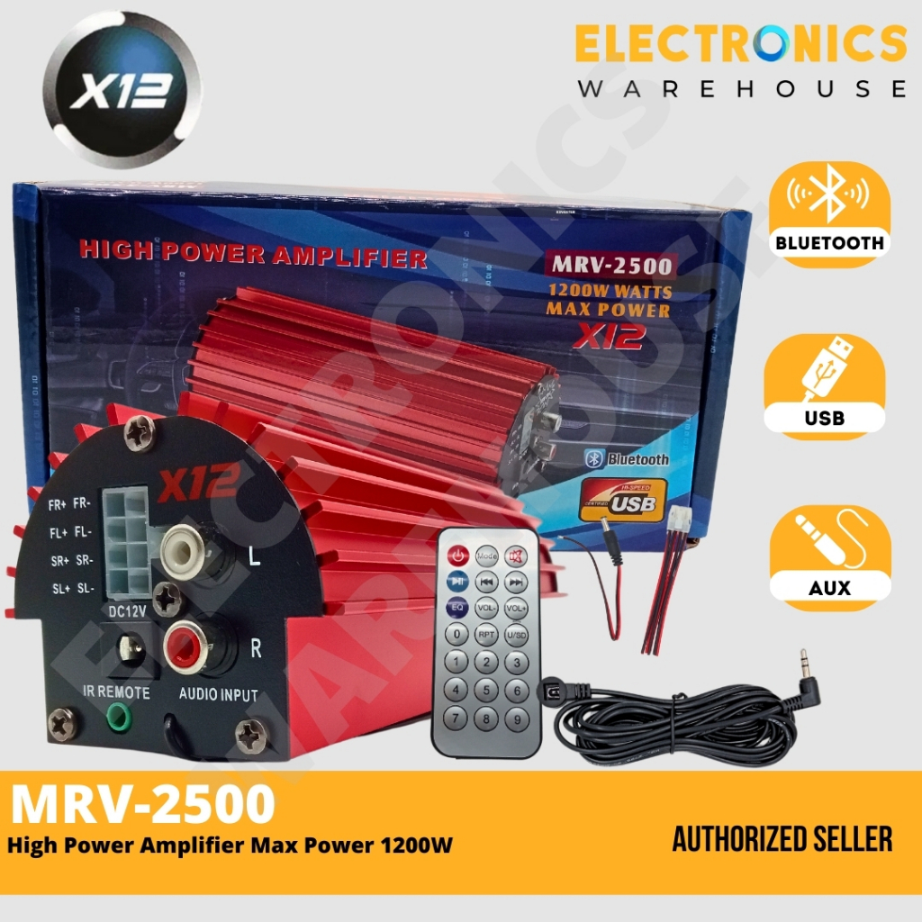 X12 MRV-2500 High Power Amplifier,1200W Max Power | Shopee Philippines
