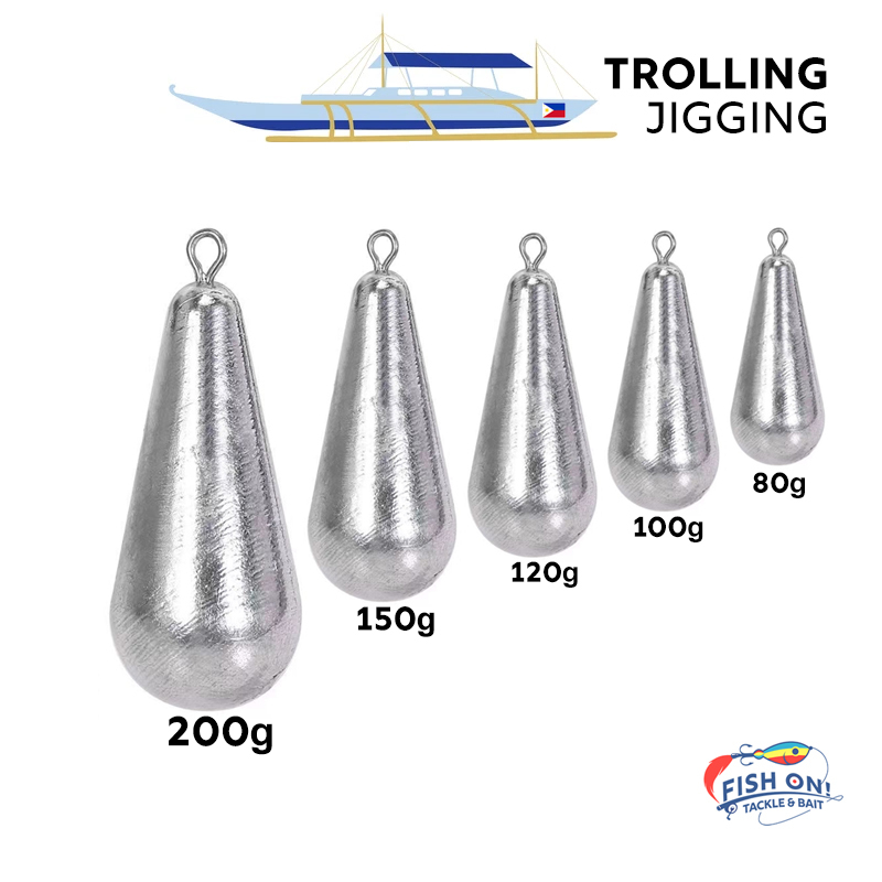 40g-200g Lead Tingga Sinker for Trolling Subid Fishing Pabigat/Sinker para Pamingwit | Shopee ...