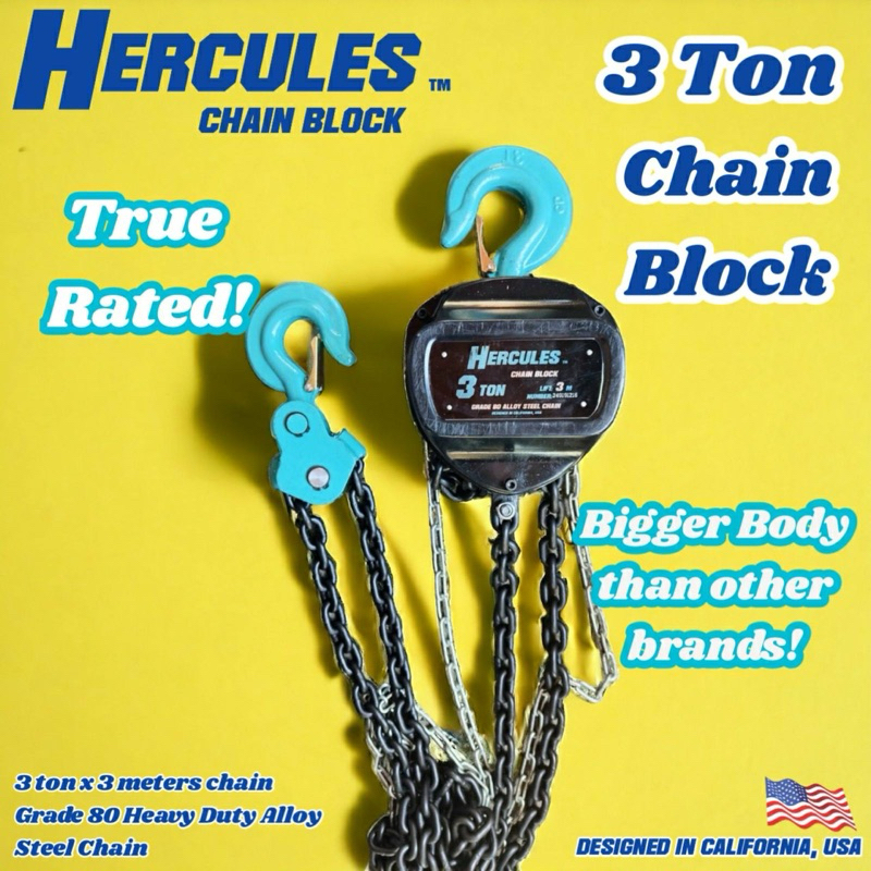 Chain Block 3 TON Hercules USA | Shopee Philippines